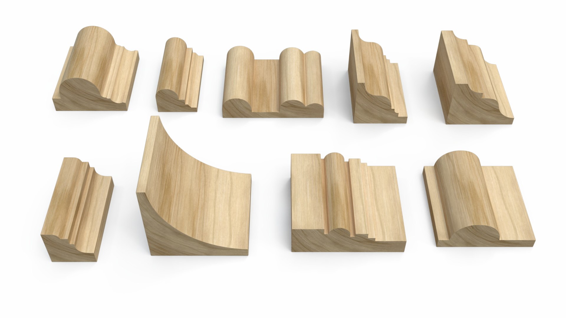 Set Molding Maple Part 2 3D - TurboSquid 2274962