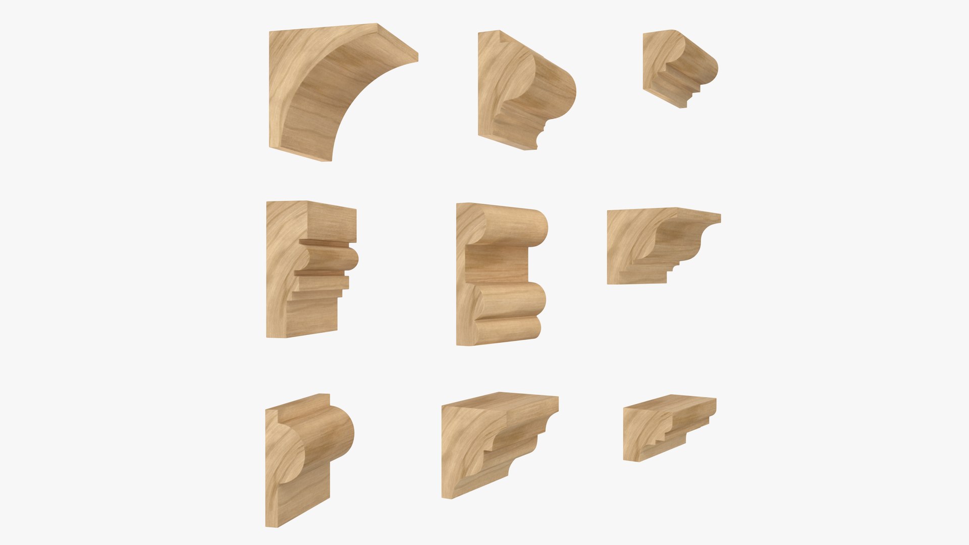 Set Molding Maple Part 2 3D - TurboSquid 2274962