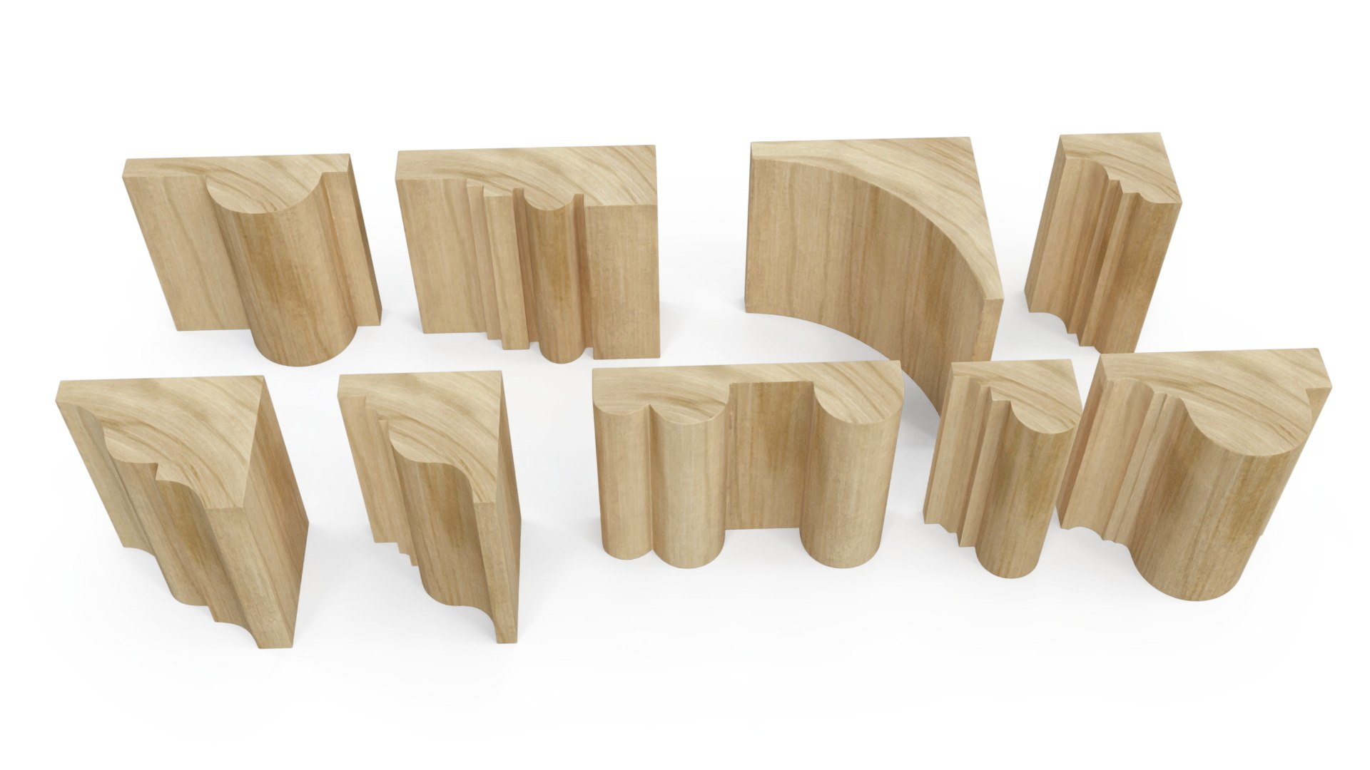 Set Molding Maple Part 2 3D - TurboSquid 2274962
