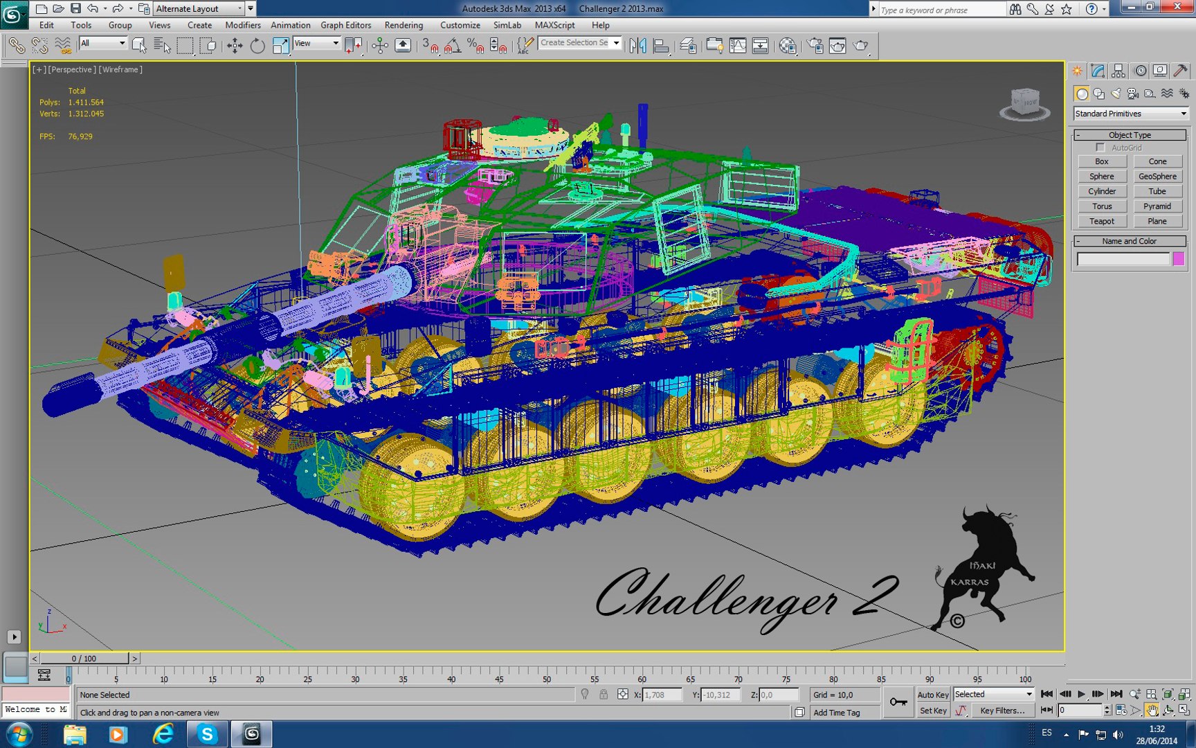 3d Challenger Tank