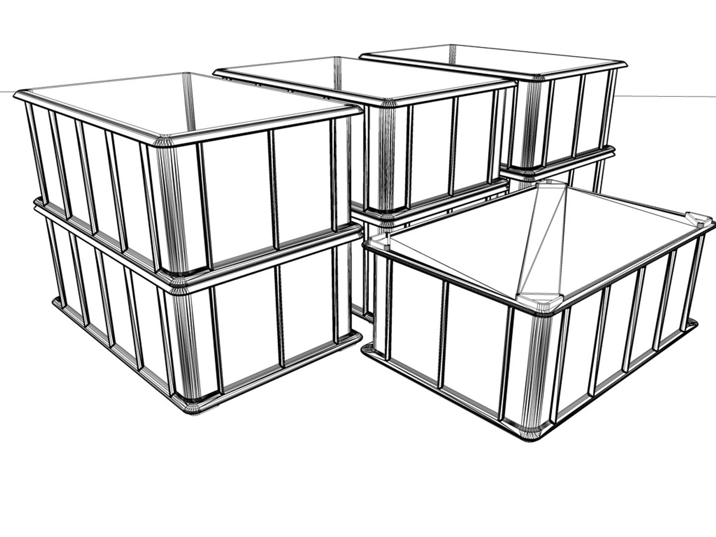 3d model plastic equipment boxes