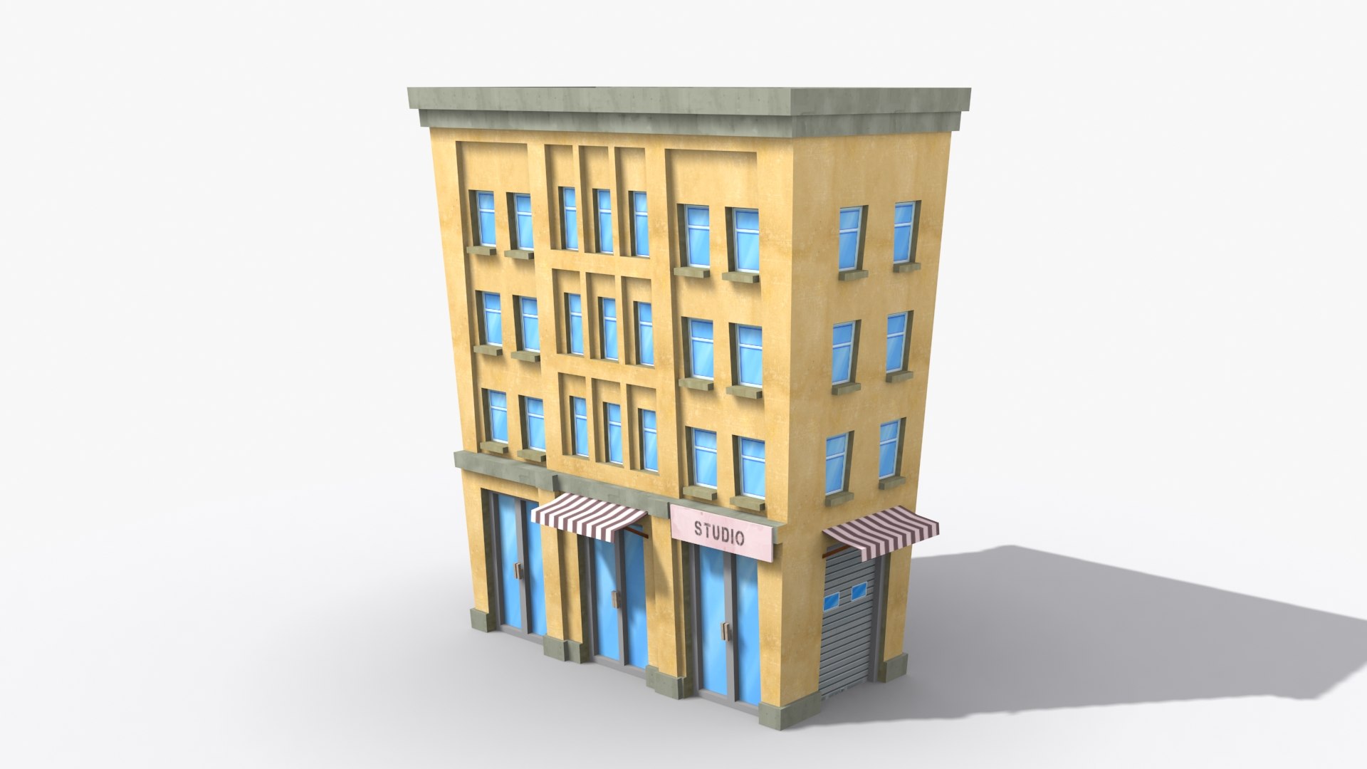 3D Cartoon Building X14 Model - TurboSquid 1832699