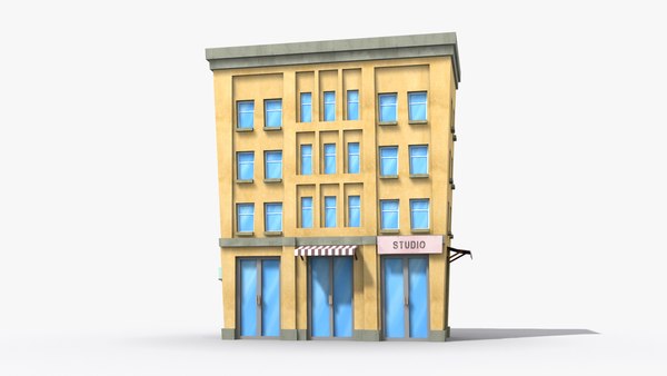 3D Cartoon Building x14 model - TurboSquid 1832699