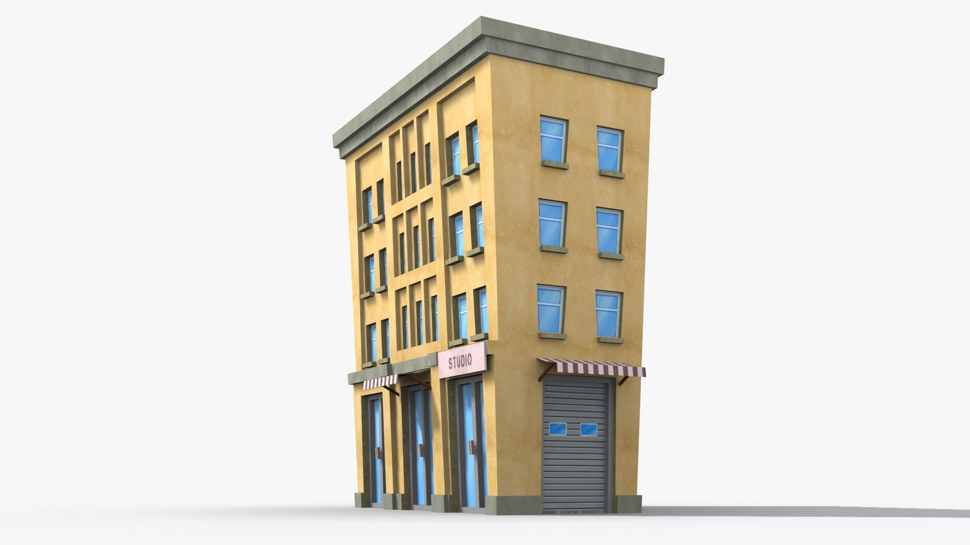 3D Cartoon Building X14 Model - TurboSquid 1832699