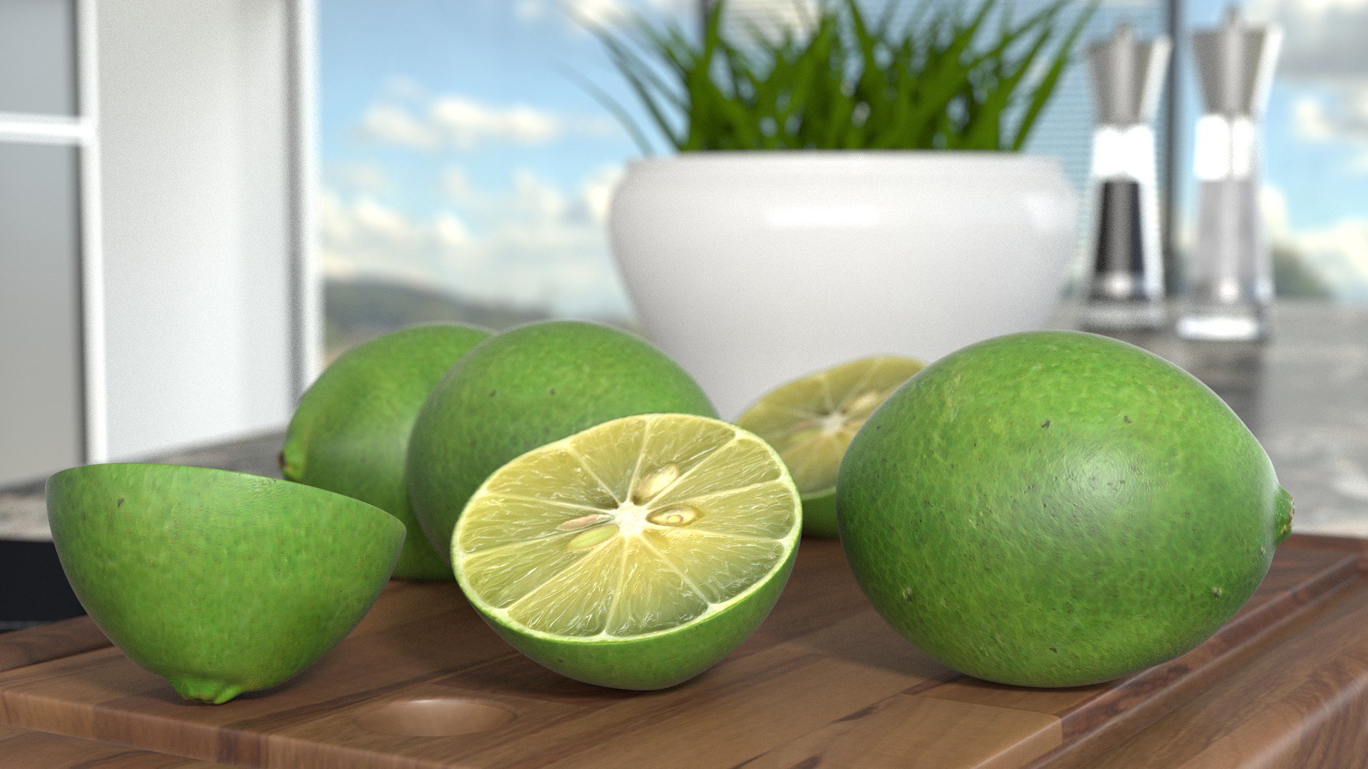 realistic lime 3d model