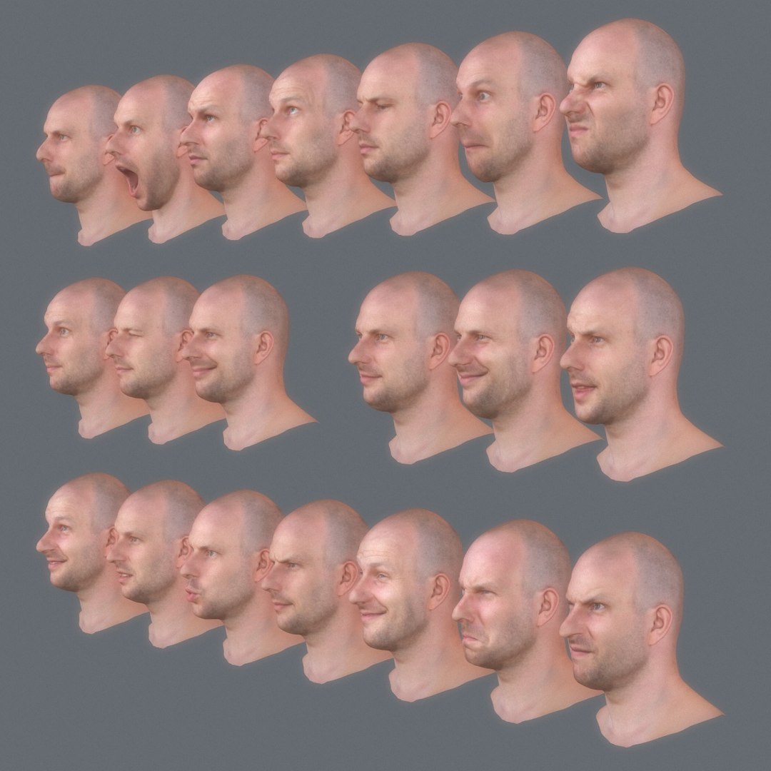 3d 21 Expressions Realistic Model