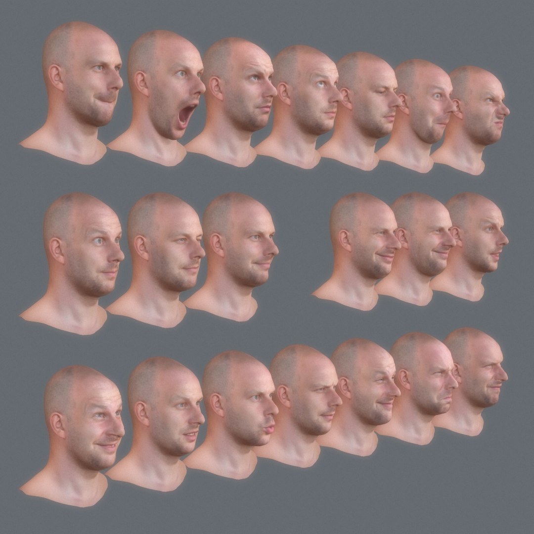 3d 21 Expressions Realistic Model