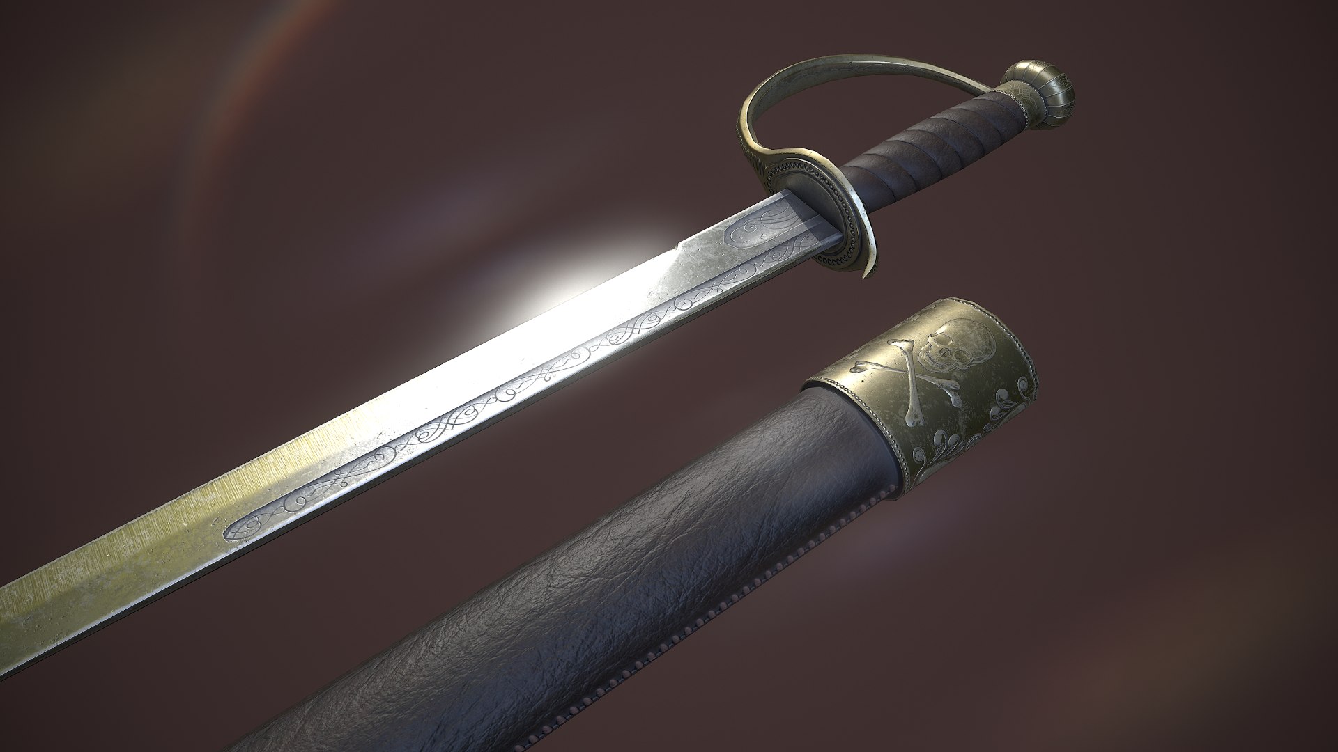 3D Model Cutlass Sword - TurboSquid 1641401