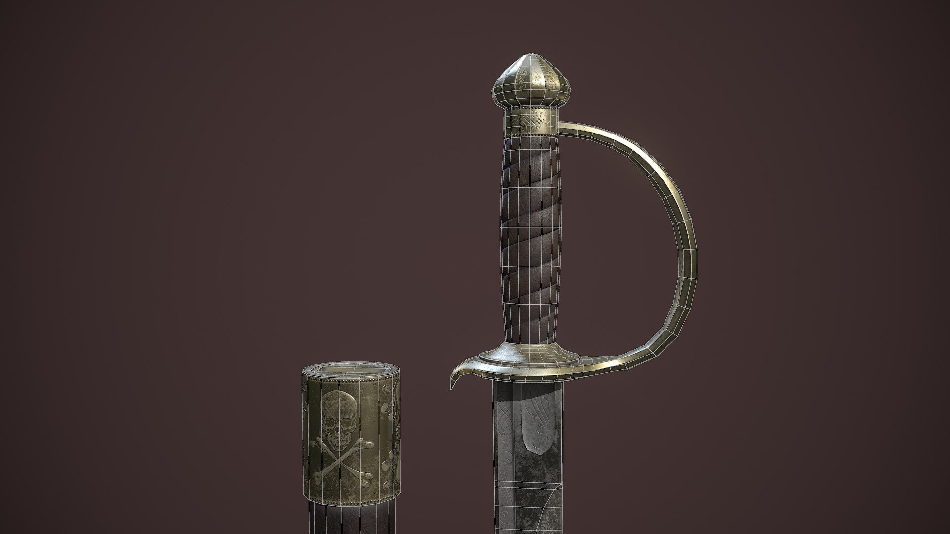 3D Model Cutlass Sword - TurboSquid 1641401