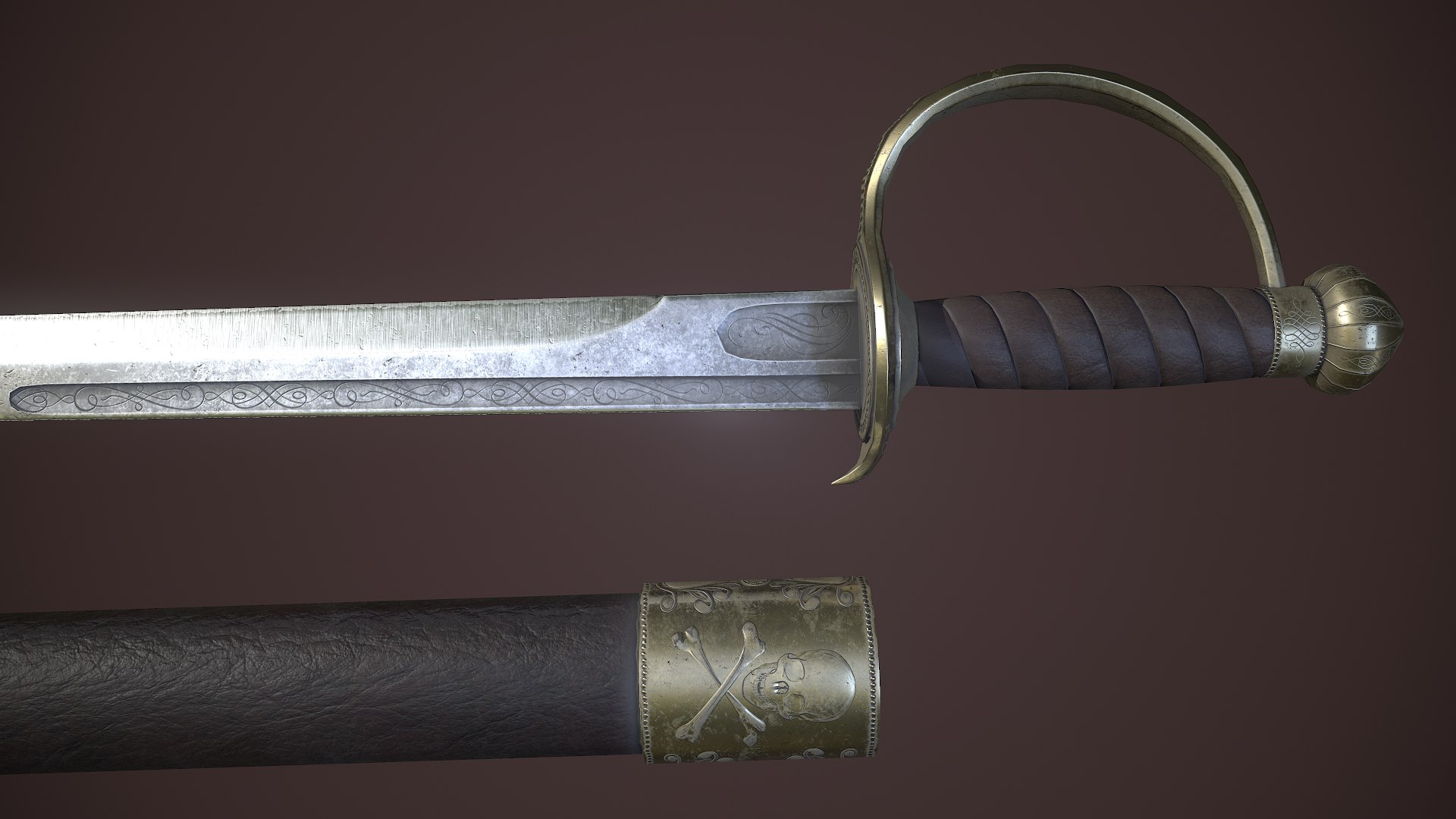 3D Model Cutlass Sword - TurboSquid 1641401