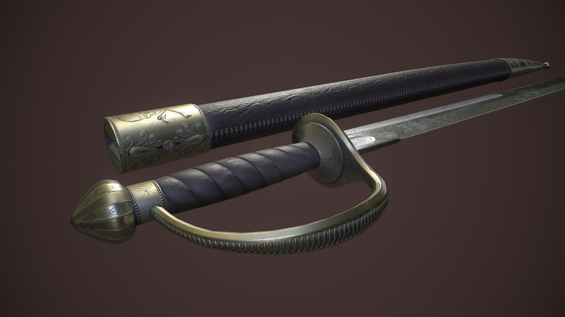 3D Model Cutlass Sword - TurboSquid 1641401