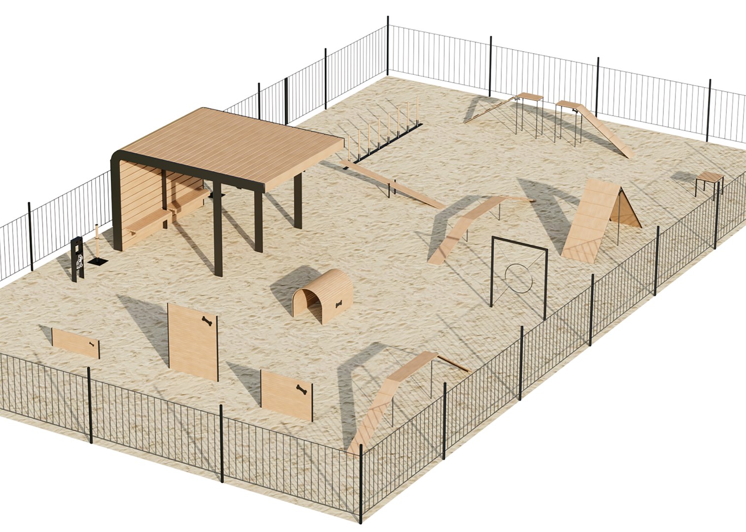 Outdoor Dog Agility Training Equipment 3D - TurboSquid 2337918