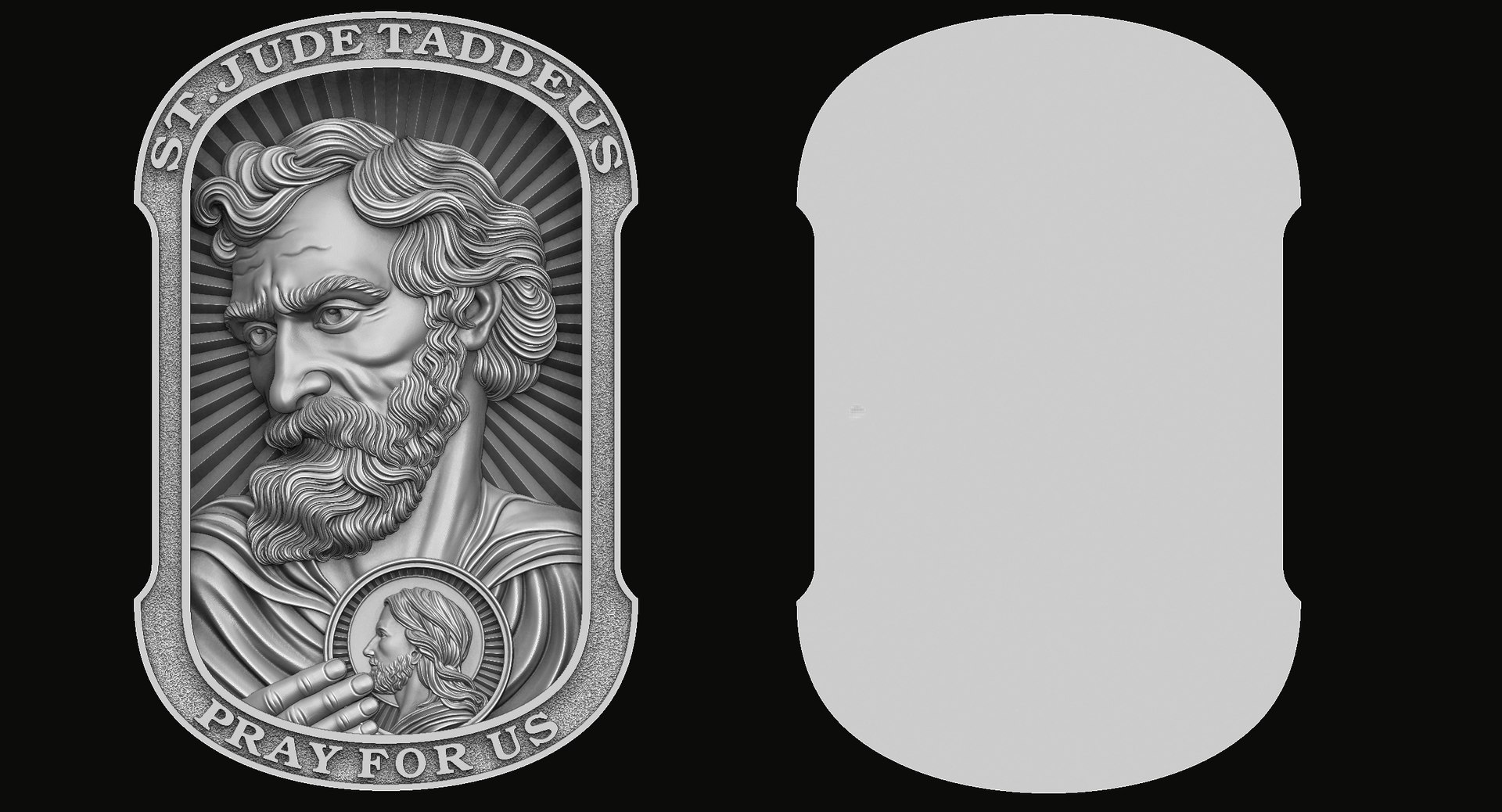 Saint Jude Medallion 3D print model 3D - TurboSquid 2057317