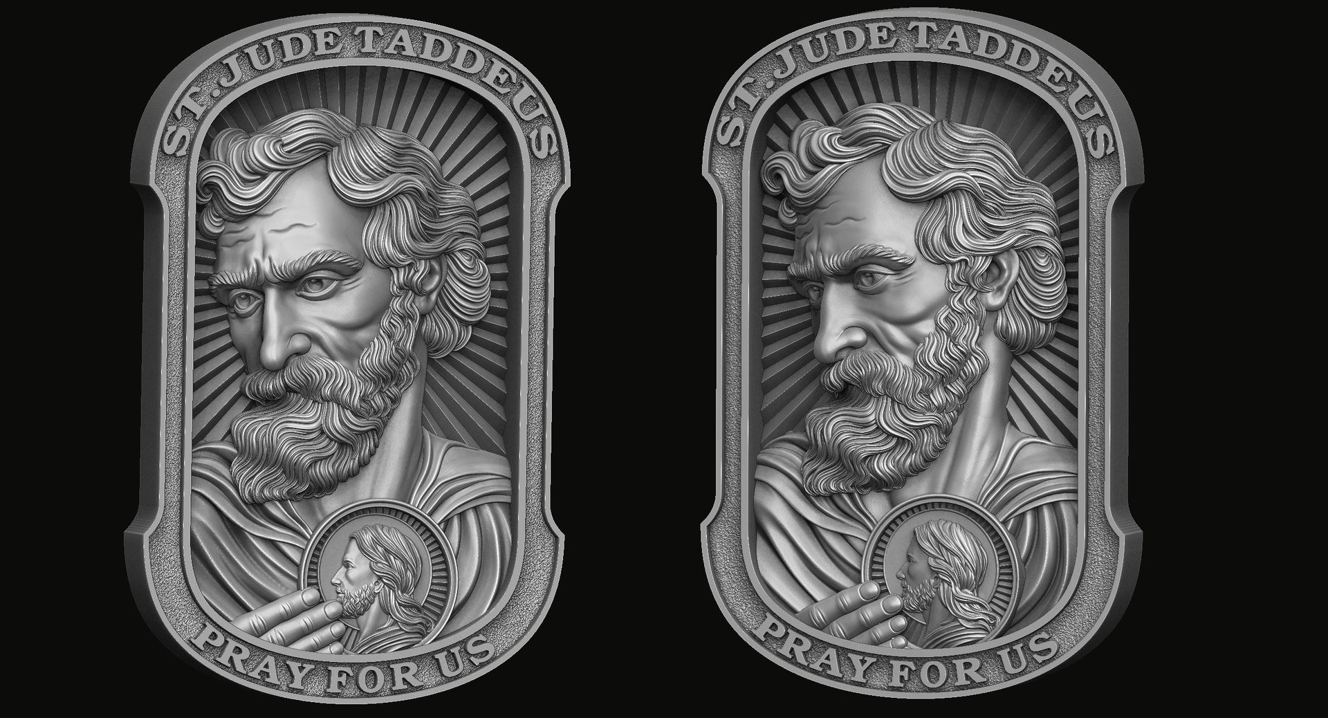 Saint Jude Medallion 3D print model 3D - TurboSquid 2057317