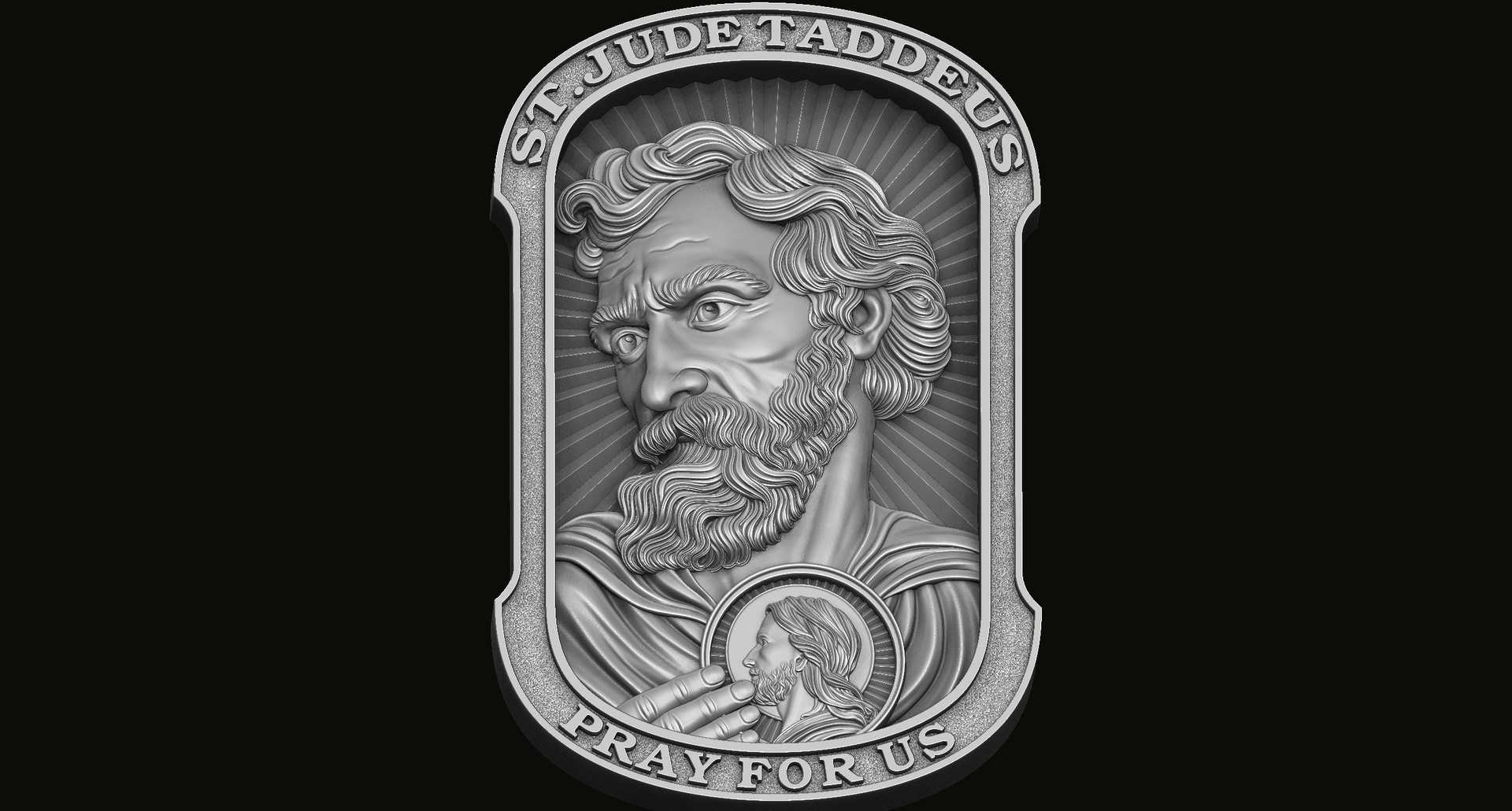 Saint Jude Medallion 3D print model 3D - TurboSquid 2057317