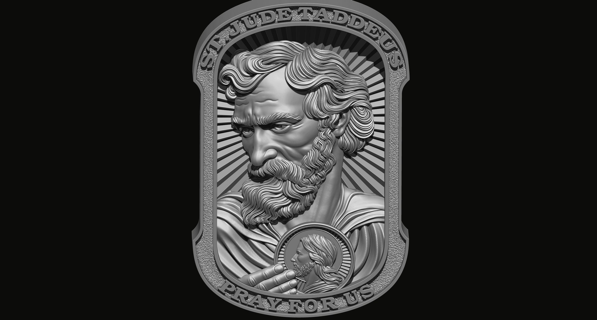 Saint Jude Medallion 3D print model 3D - TurboSquid 2057317