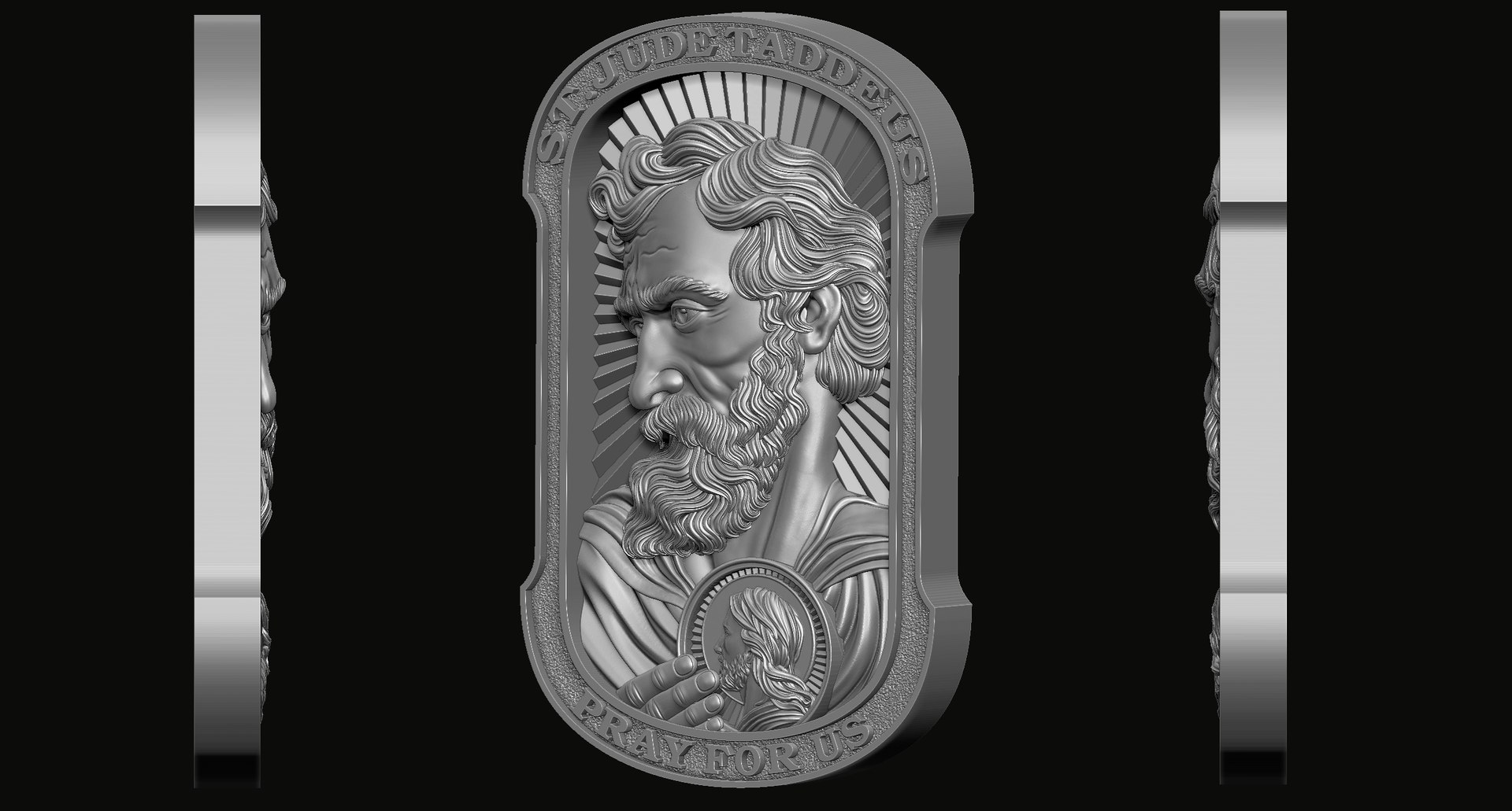 Saint Jude Medallion 3D print model 3D - TurboSquid 2057317