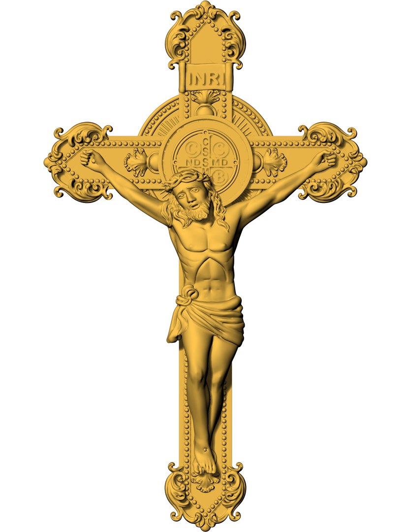 Jesus Crucifix INRI Pendant 3D - TurboSquid 2030725