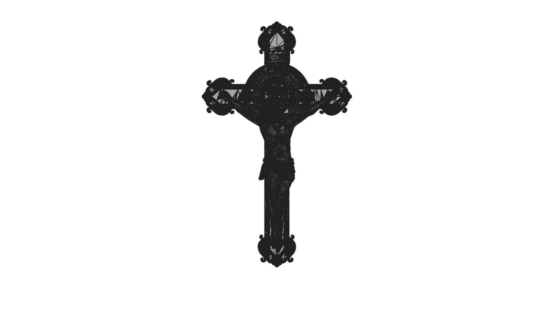Jesus Crucifix INRI Pendant 3D - TurboSquid 2030725