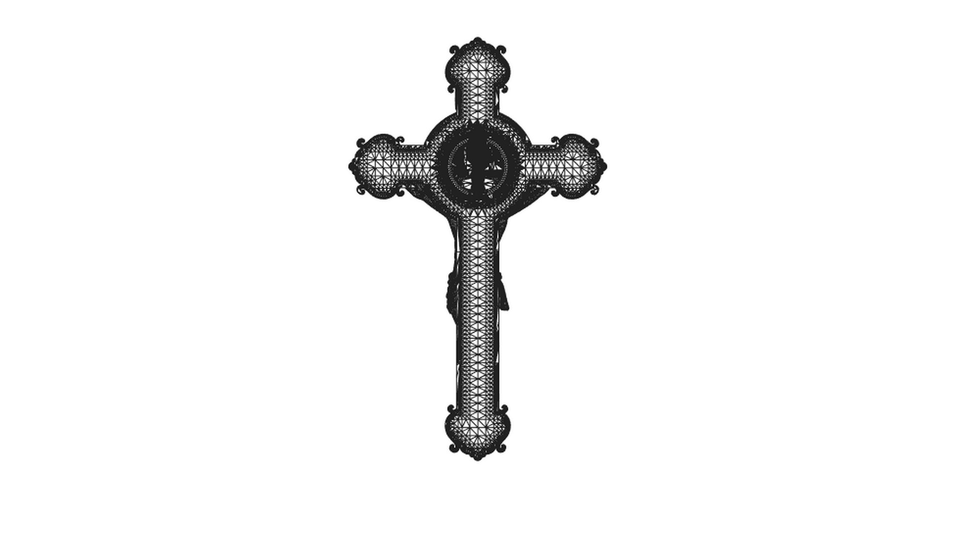 Jesus Crucifix INRI Pendant 3D - TurboSquid 2030725