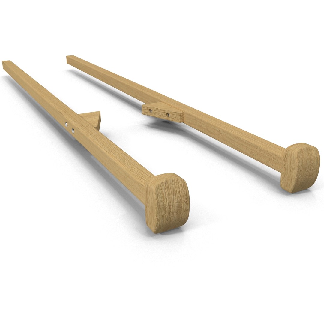 Wooden Walking Stilts 3d Model