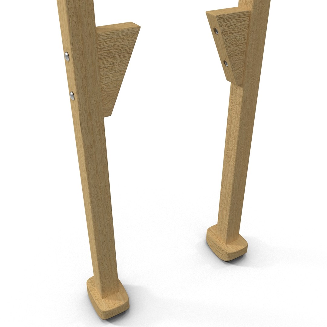Wooden Walking Stilts 3d Model