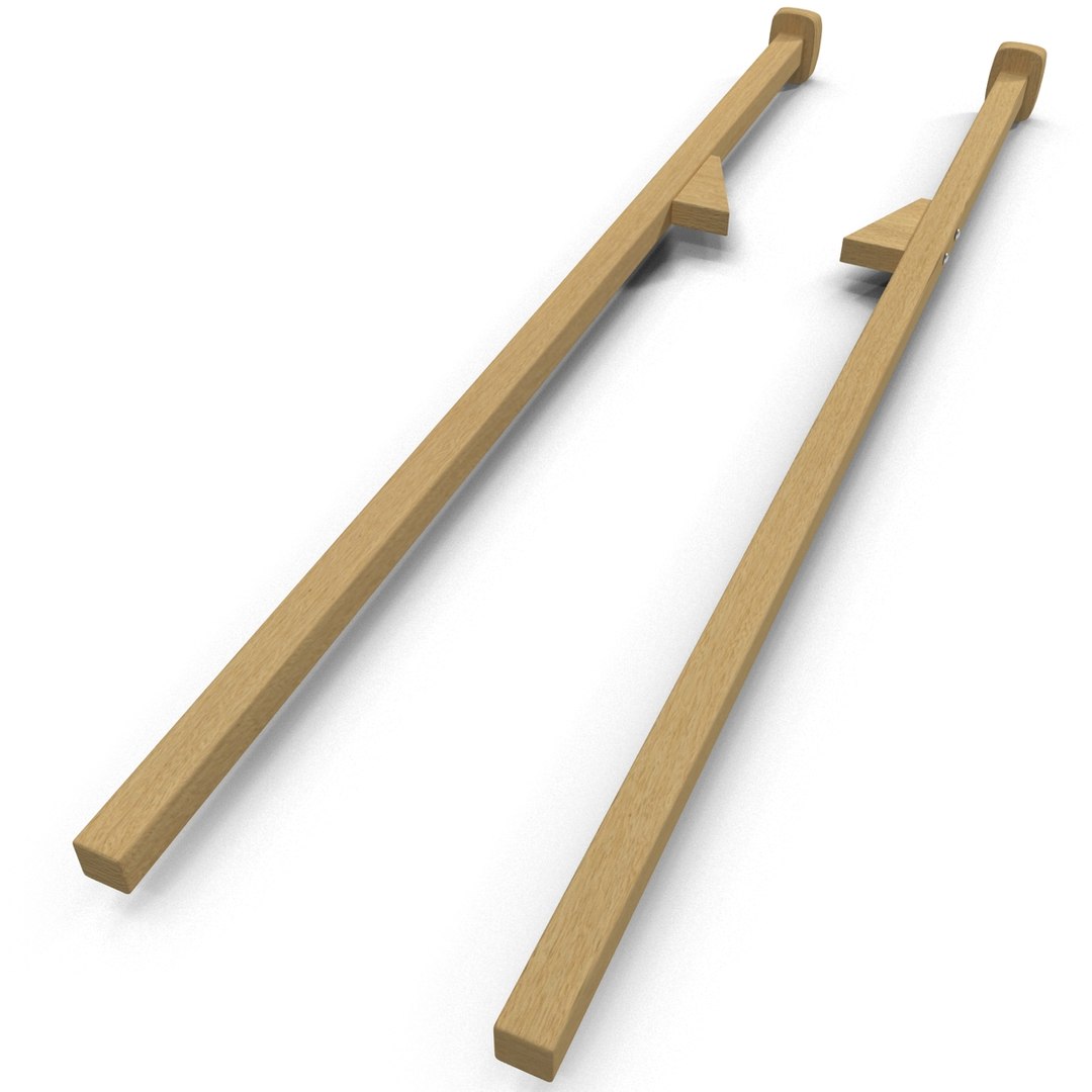 Wooden Walking Stilts 3d Model
