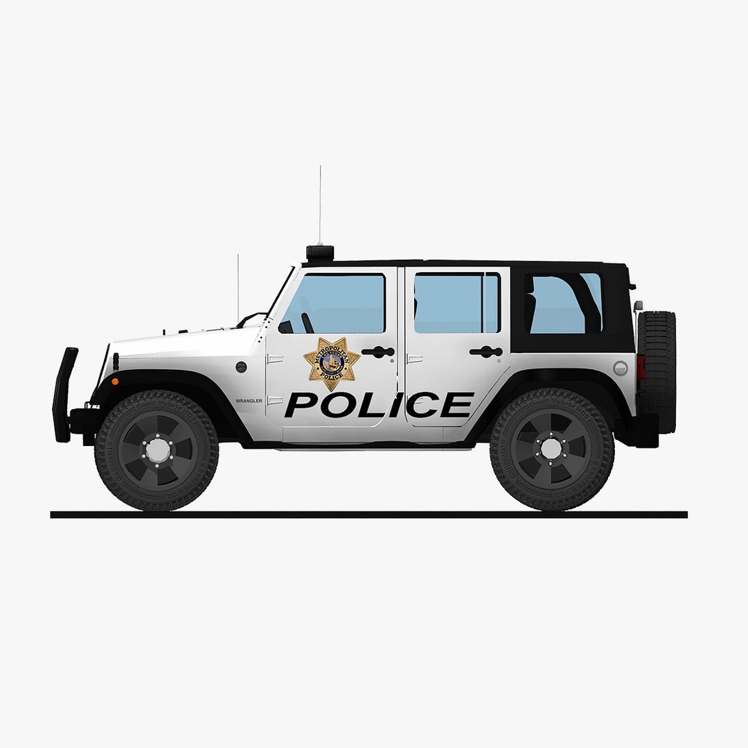 Jeep Wrangler Police Car 3d Max