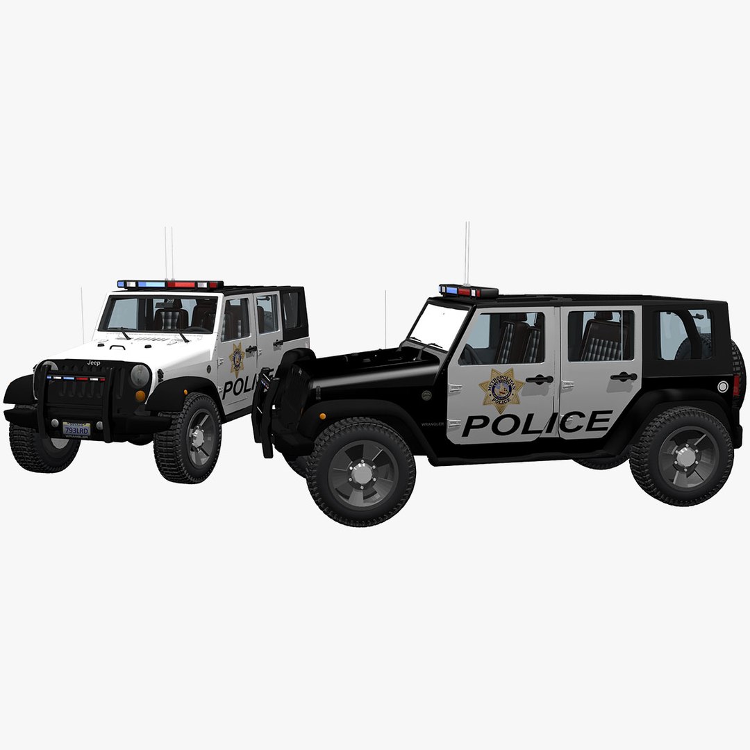 Jeep Wrangler Police Car 3d Max
