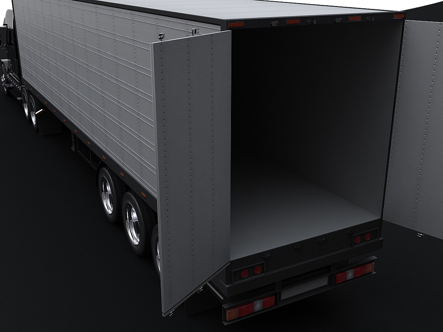 Semi Truck Trailer 3d Model