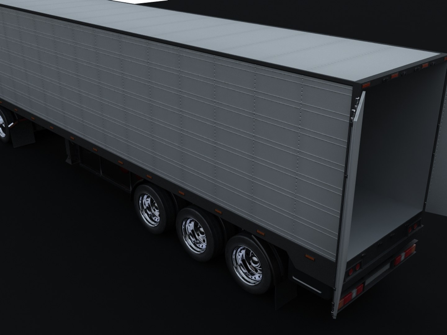 Semi Truck Trailer 3d Model