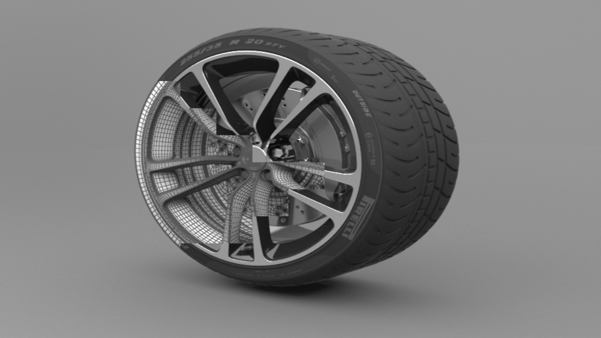 Realistic Tire Wheel 8 3D - TurboSquid 1723198