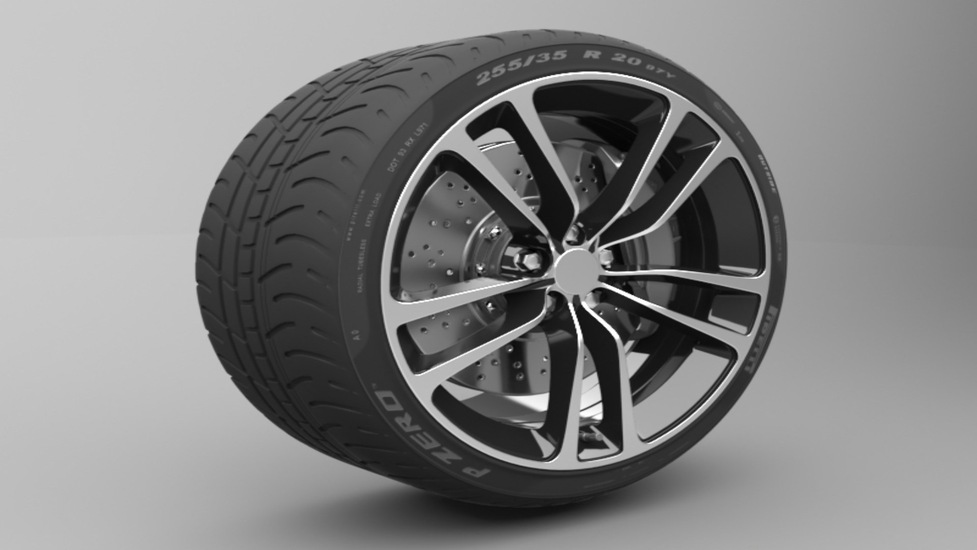 Realistic Tire Wheel 8 3D - TurboSquid 1723198