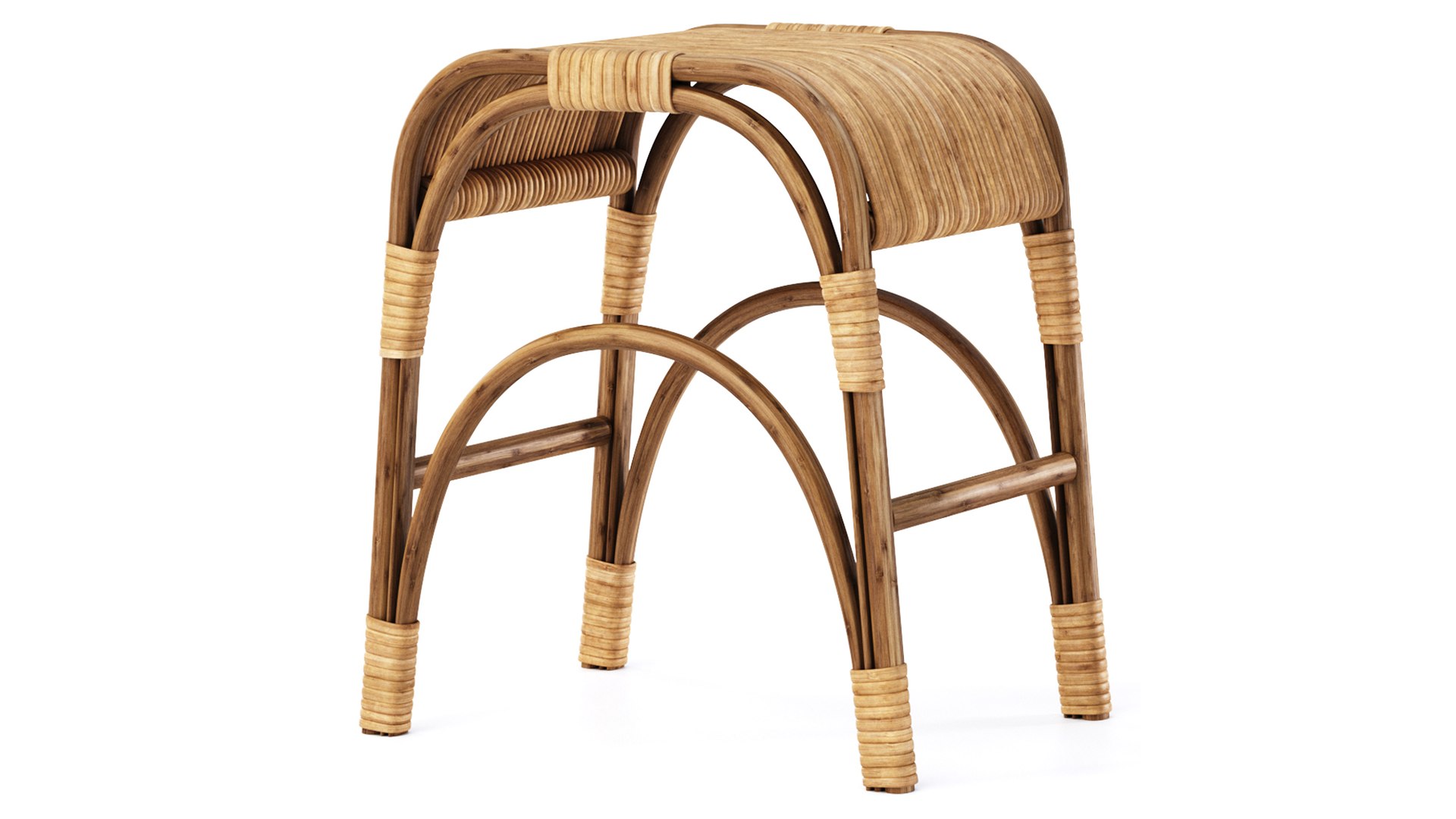 3D Elli Rattan Bar Stool By Bpoint Design - TurboSquid 2023029