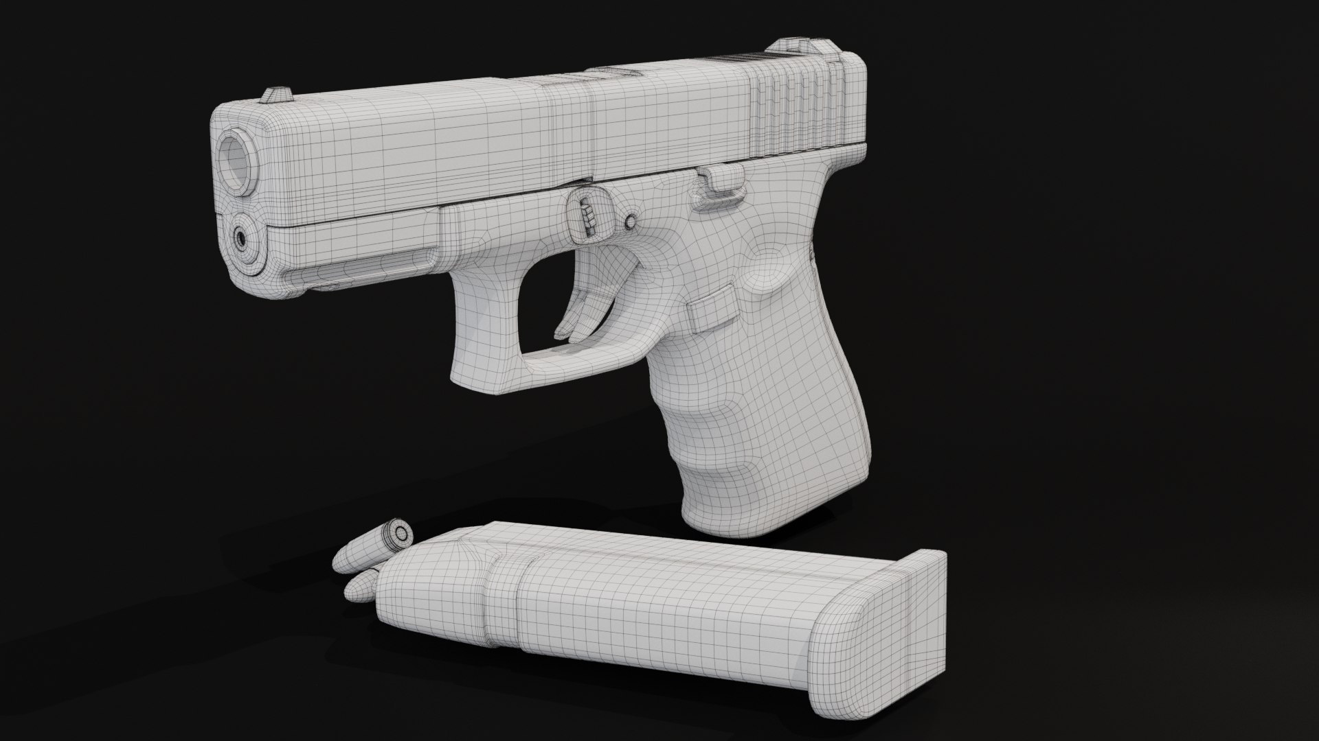 3D model glock 19 pistol bullet - TurboSquid 1595936