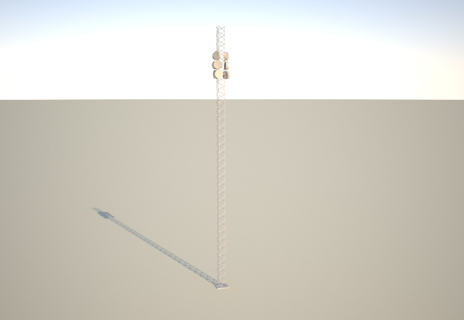 10 Meter Telecom Mast 3d 3ds