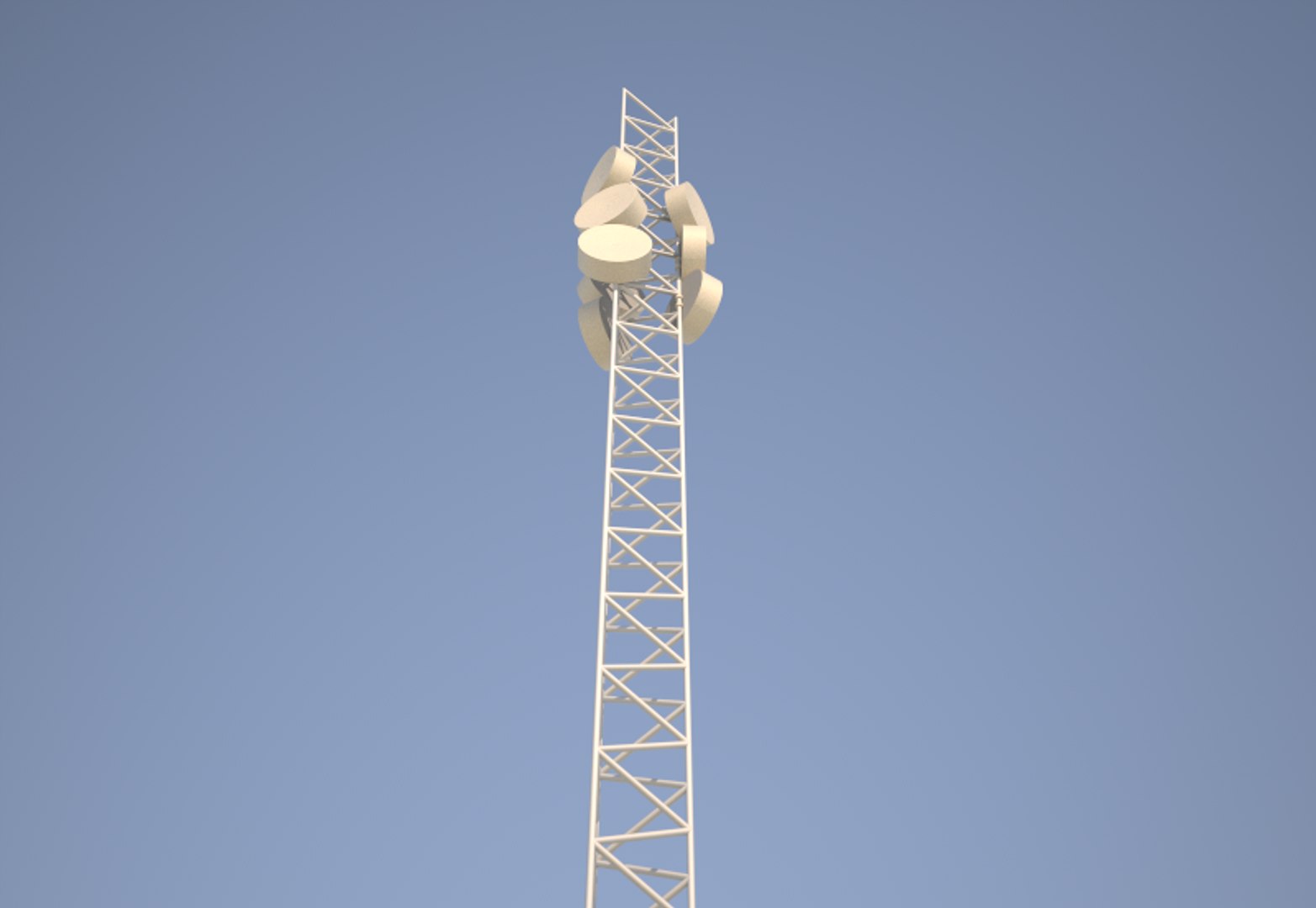 10 Meter Telecom Mast 3d 3ds