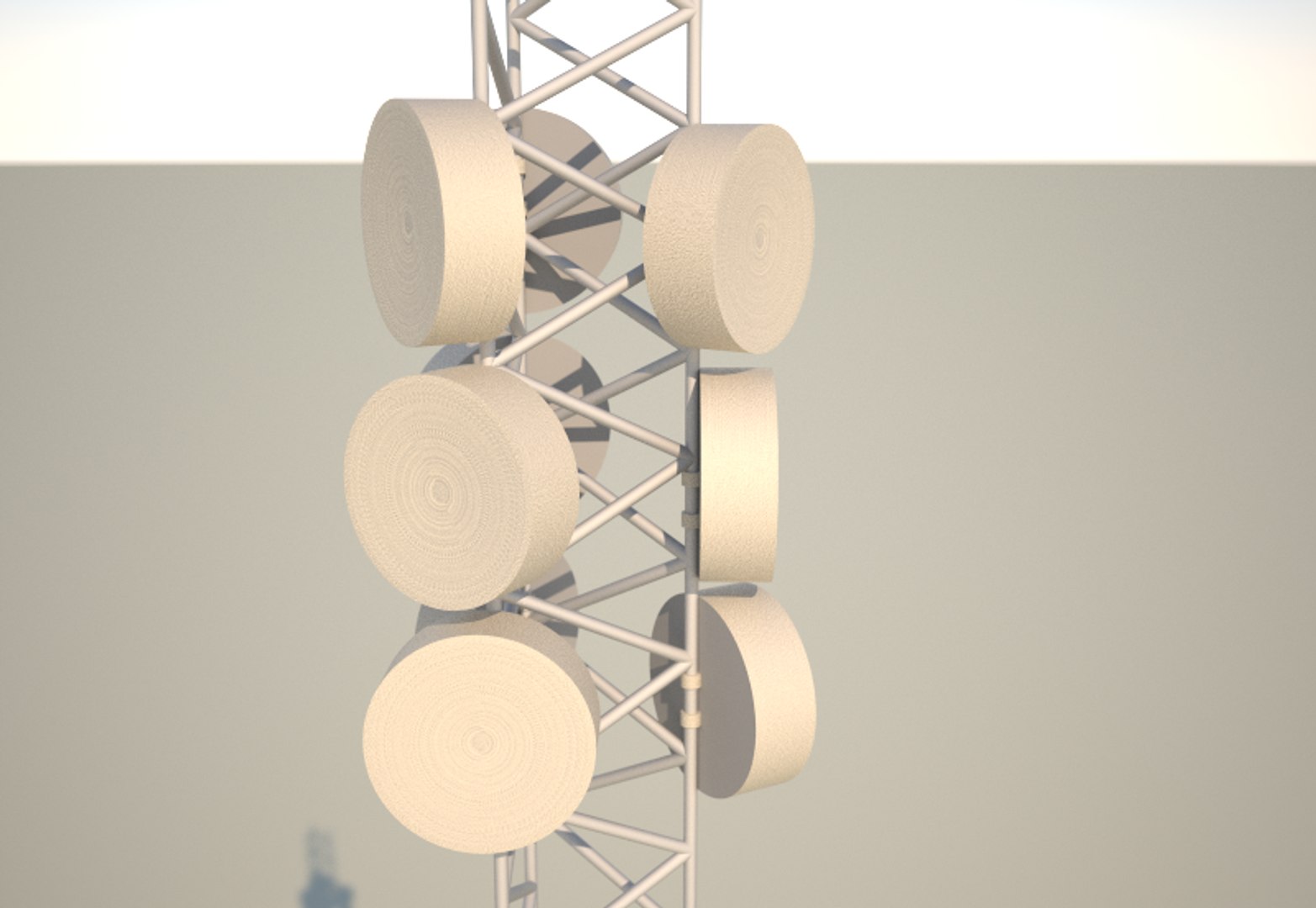 10 Meter Telecom Mast 3d 3ds