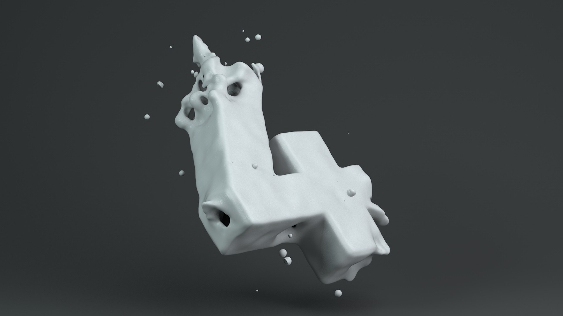 3D Number Liquid 4 - TurboSquid 1689158