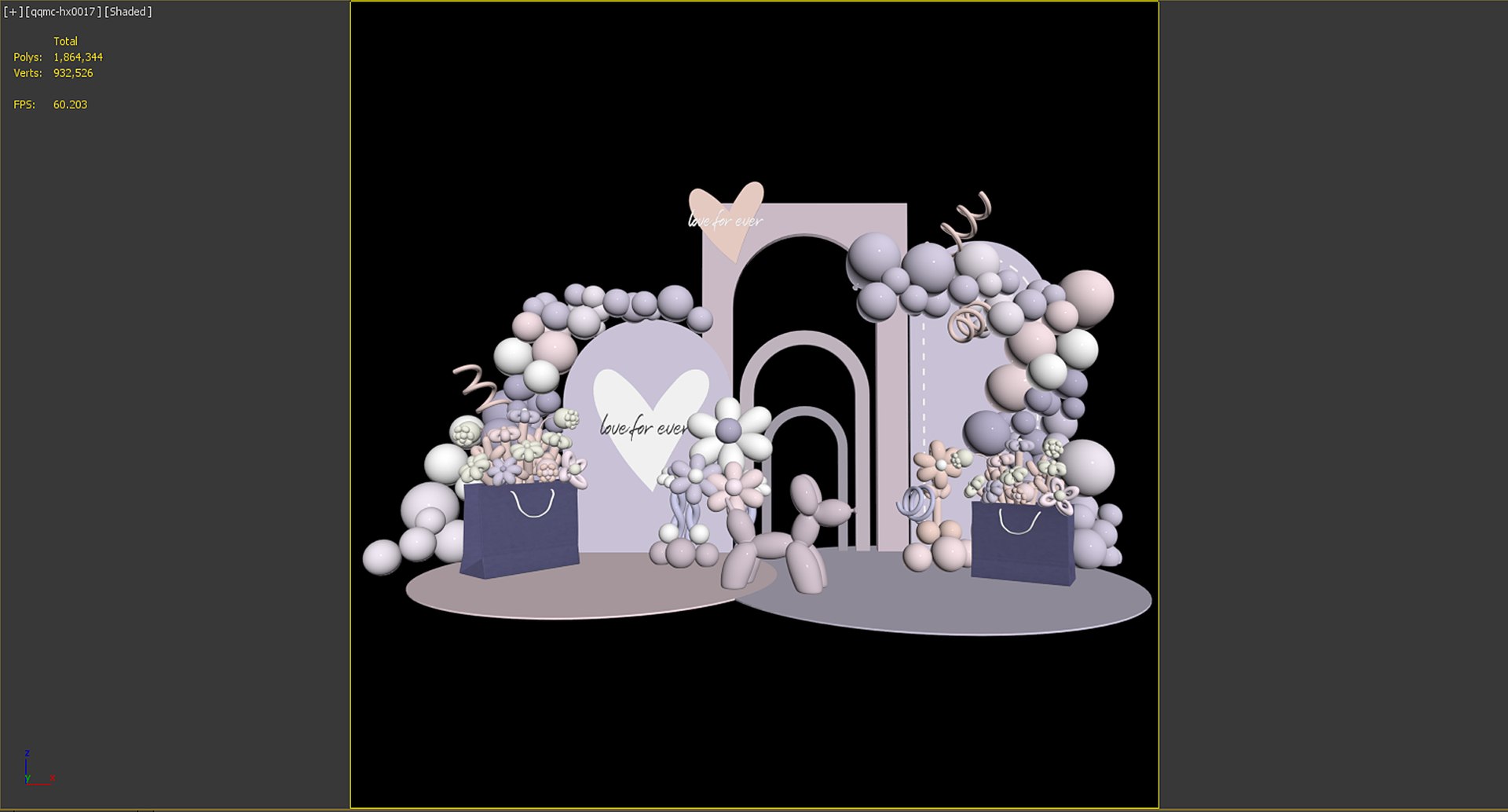 Balloon Party 3D Model - TurboSquid 2162037