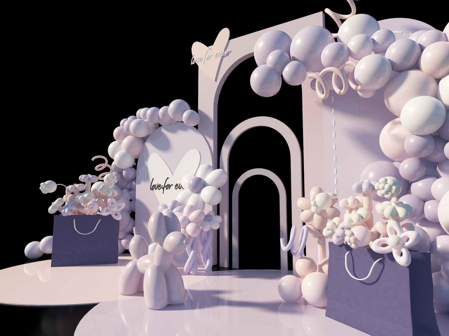 Balloon Party 3D Model - TurboSquid 2162037