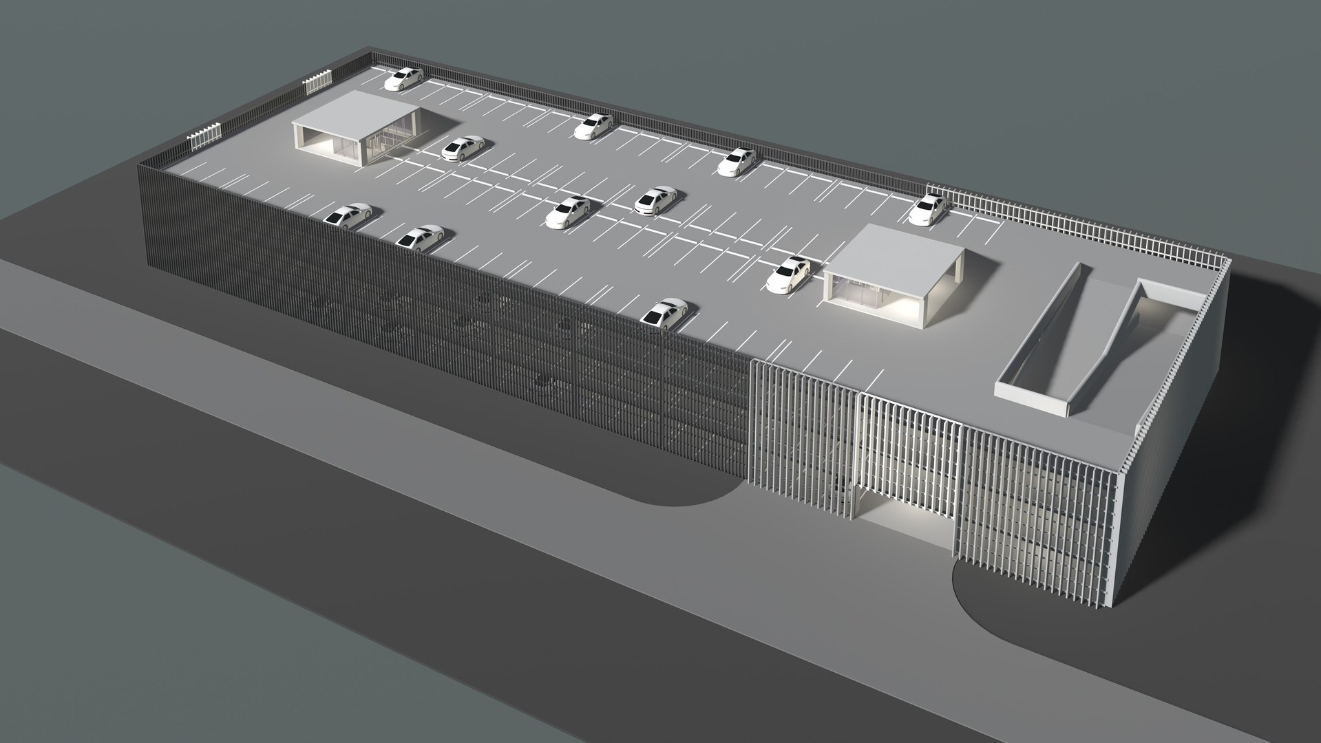 3D Model Parking Garage Building 25-19 - TurboSquid 2400937