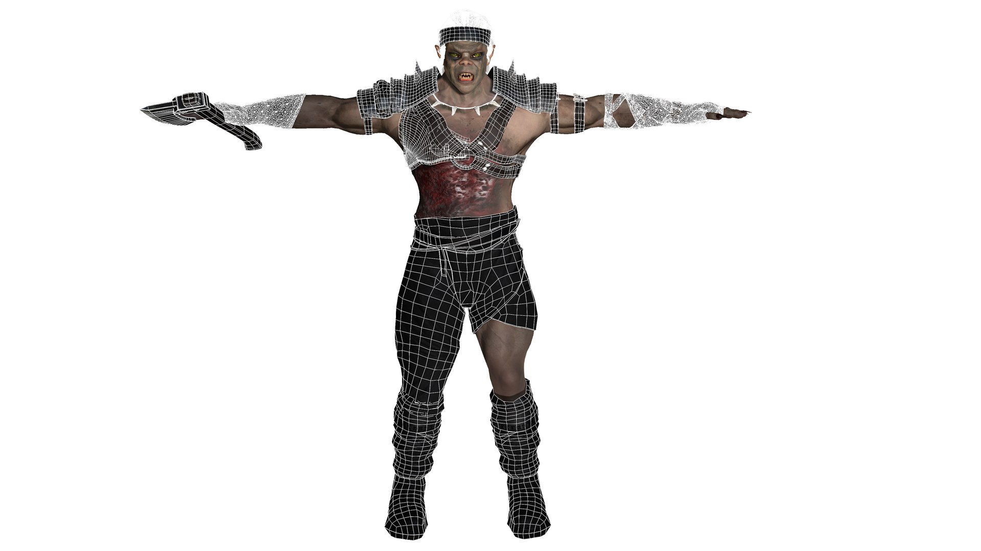 3D AAA 3D REALISTIC CHARACTER - THE WOUNDED MONSTER 03 - TurboSquid 2127331