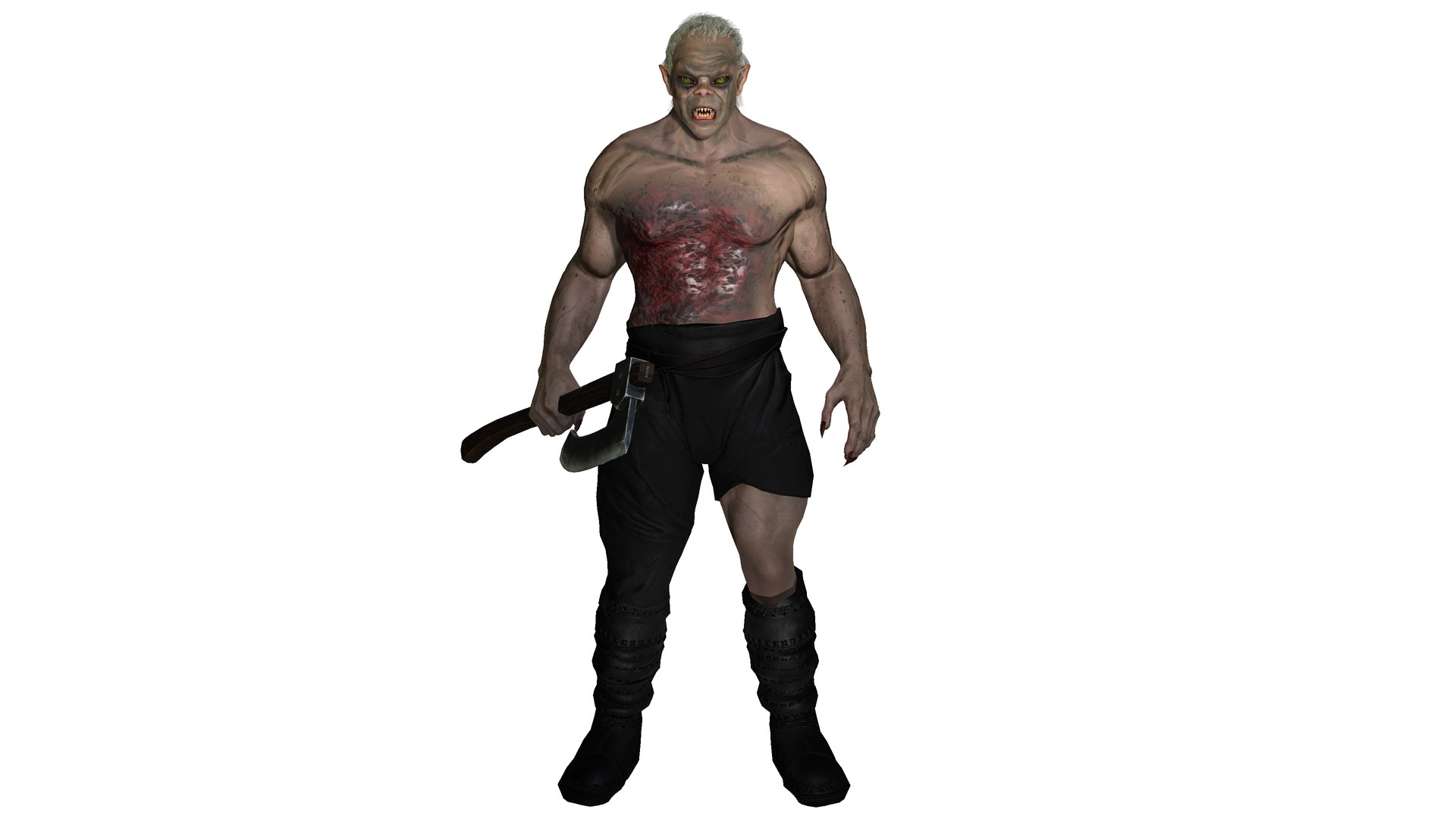 3D AAA 3D REALISTIC CHARACTER - THE WOUNDED MONSTER 03 - TurboSquid 2127331