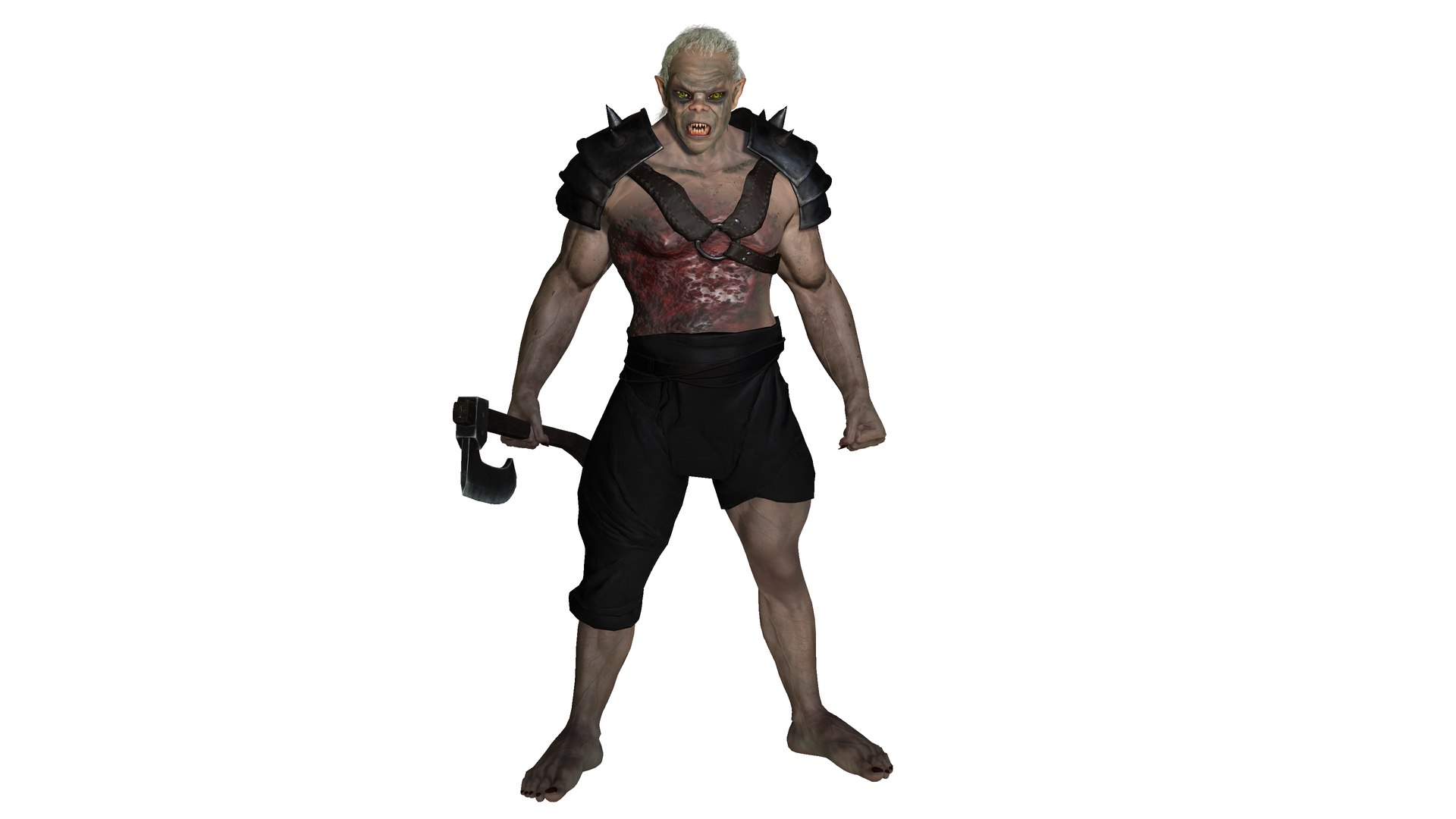3D AAA 3D REALISTIC CHARACTER - THE WOUNDED MONSTER 03 - TurboSquid 2127331