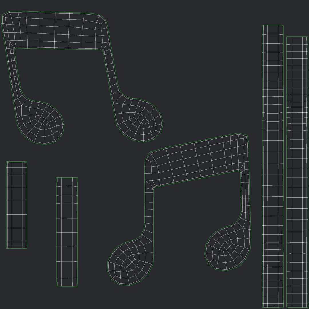 Music Note Model - TurboSquid 1963732