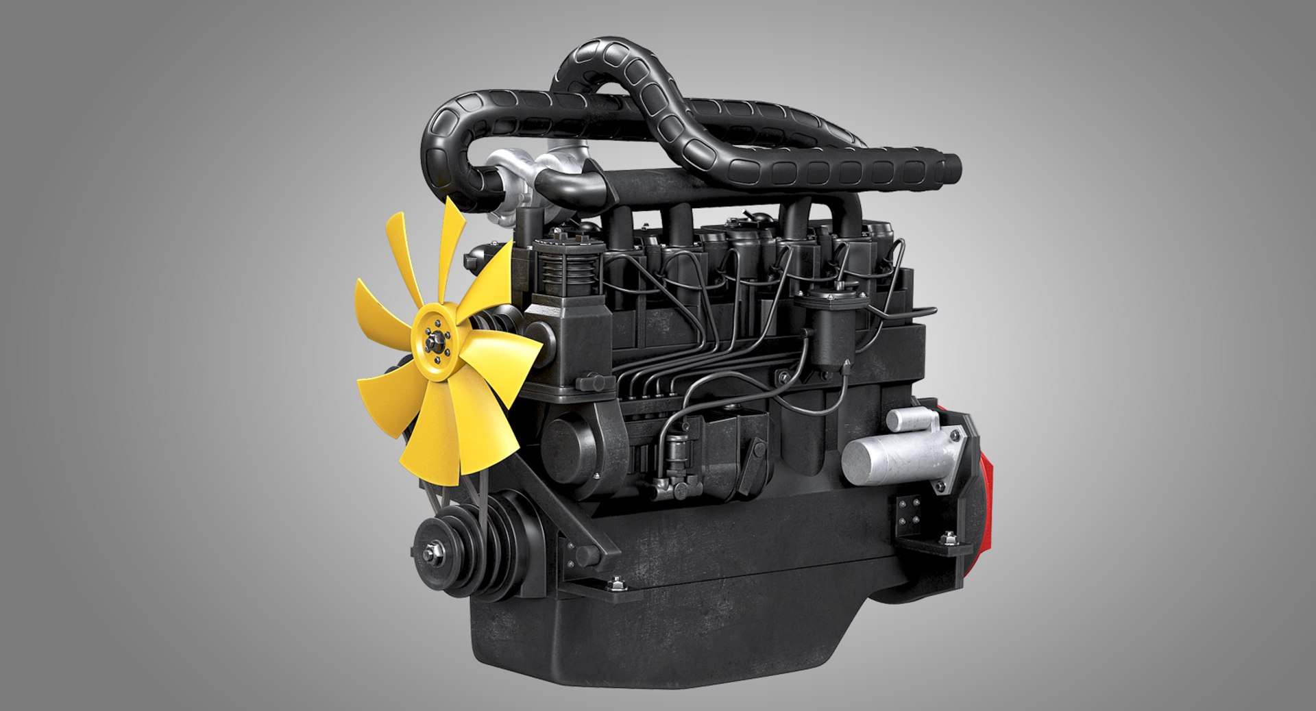 3D Diesel Engine - TurboSquid 1262745