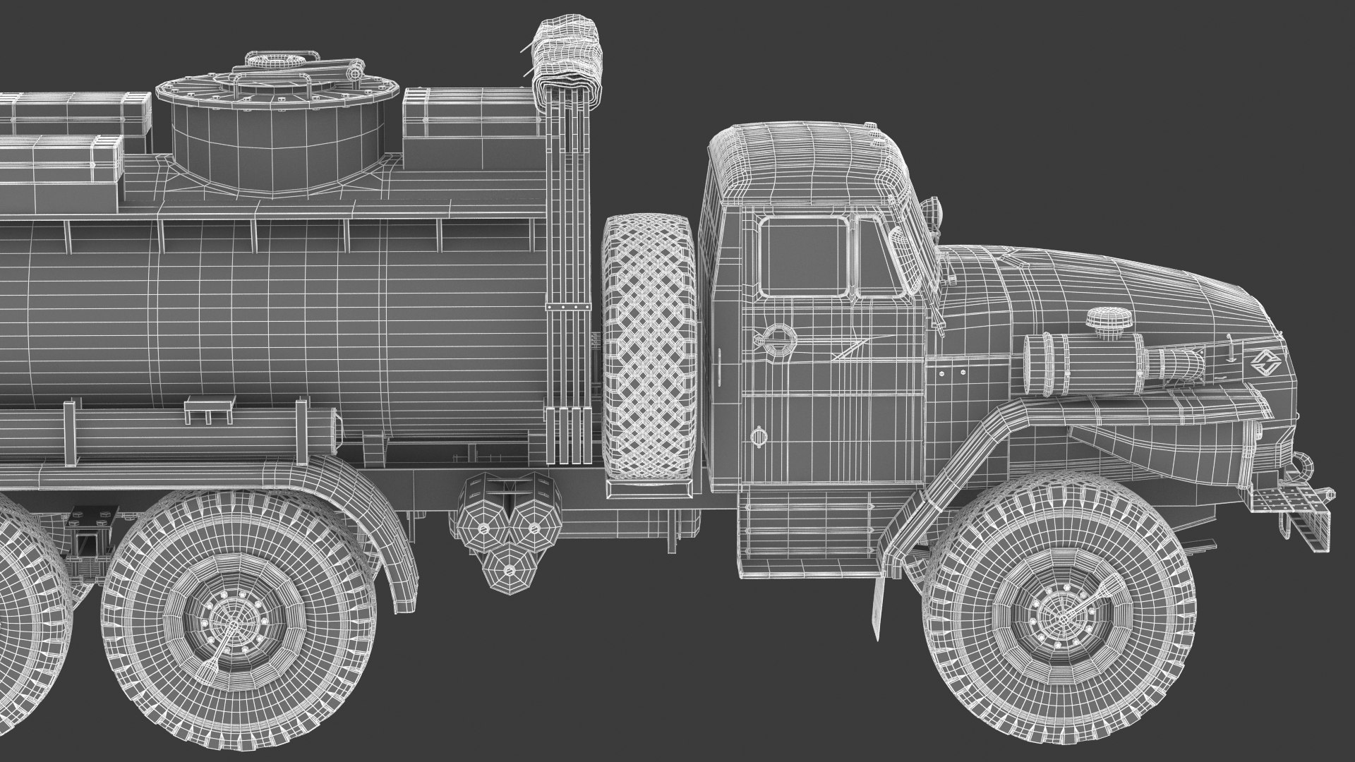 3D Ural-4320 Tanker Model - TurboSquid 1922641
