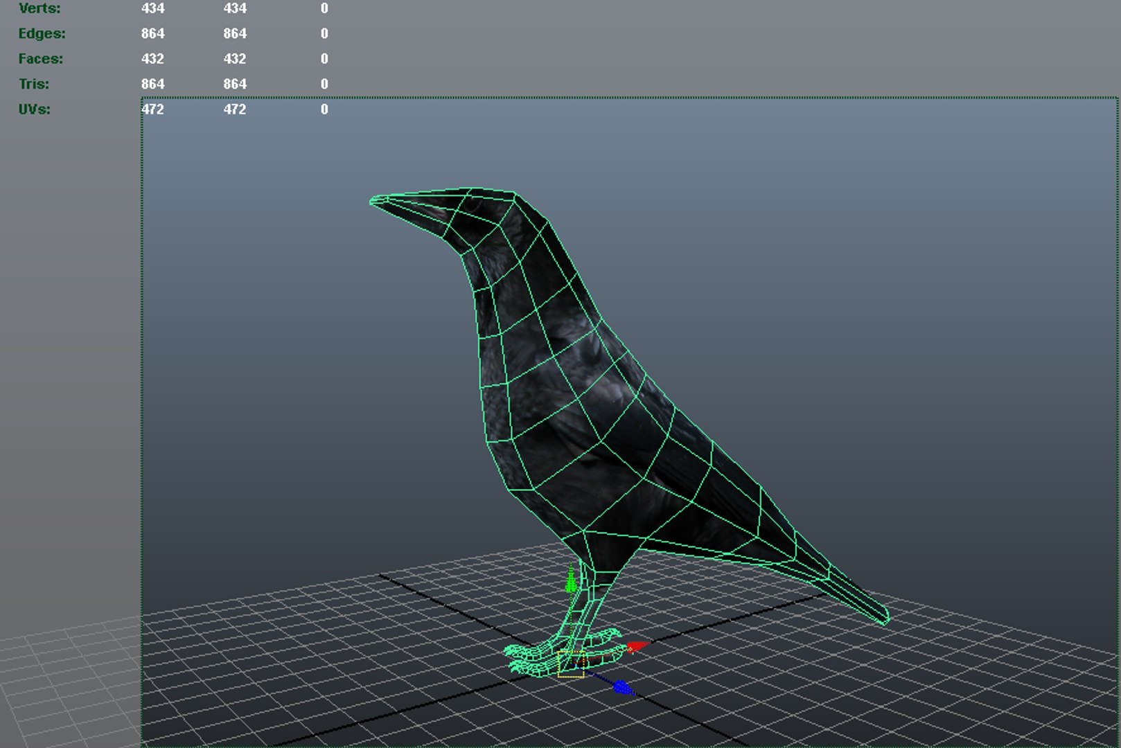 3d Model Of Crow