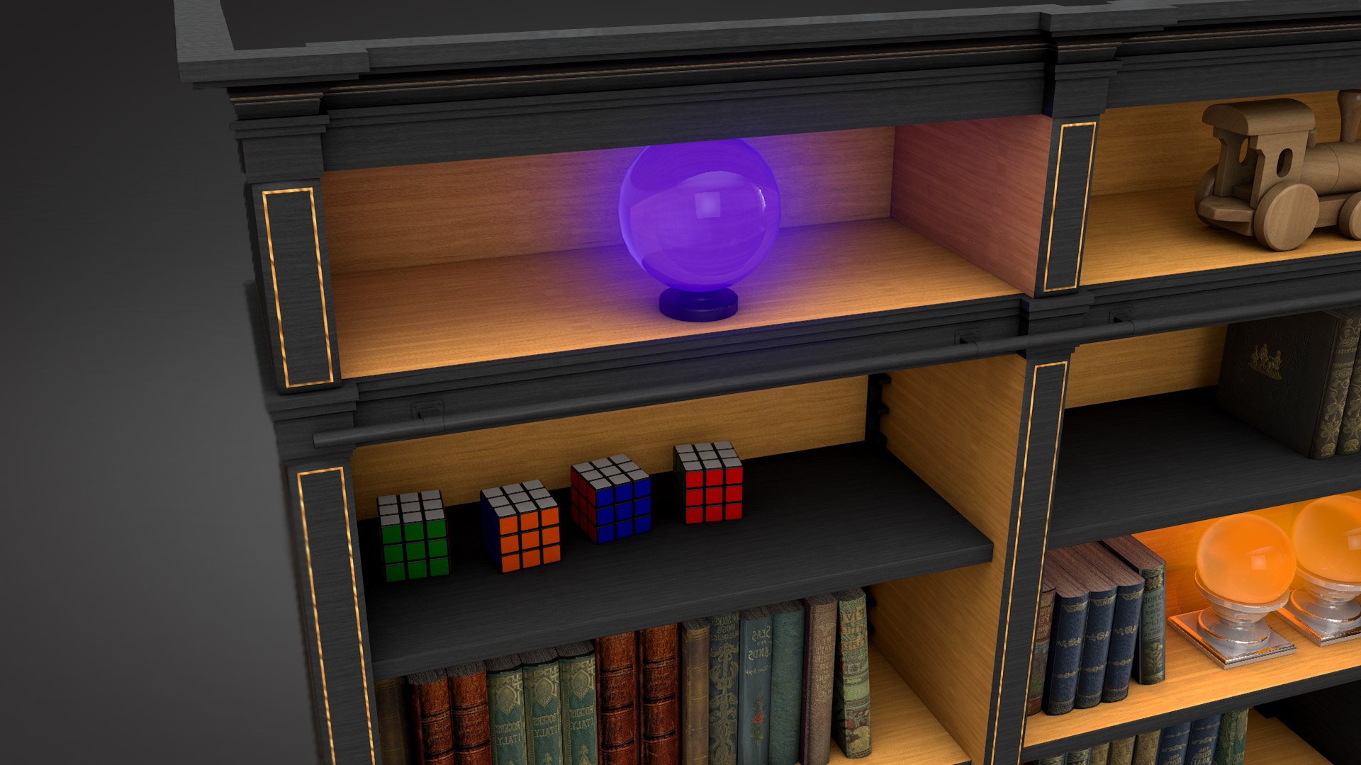3D Bookcase Books - TurboSquid 1467648